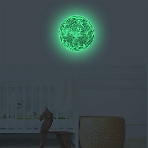 Glow in The Dark Stars and Planet Wall Stickers for Kids Bedroom Living Room 79pcs,9 Planets of Bright Solar System with 70pcs Stars