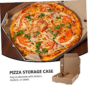 ULTECHNOVO 25pcs Boxes Mini Pizza Box Mini Pizza Storage Case Take Sandwich Container 6 Inch Pizza Boxes Pizza Slice Boxes Mini Pizza Case Pizza Baking Corrugated Cardboard Paper Miniature