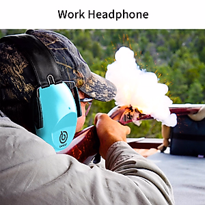 EAREST 2 Pack Protection Ear Muffs, Noise Reduction Safety Ear Muffs Shooting Earmuff with Carrying Bag + Belt, NRR 20 dB Professional Ear Defenders for Adults and Children - Blue