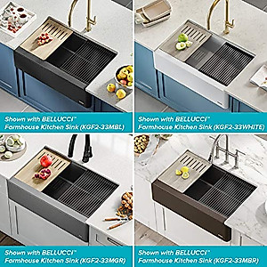 Kraus KRM-11AQ Kore Multipurpose Over-Sink Roll-Up Dish Drying Rack, Colander and Trivet, Aqua