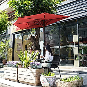 Pure Garden 296611SXJ Patio Umbrella, Red