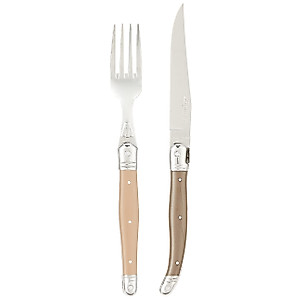 Jean Dubost Laguiole 12-Piece Knife Set, Linen, JD93232