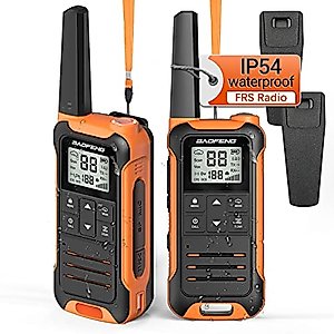 Baofeng F22 Walkie Talkies Long Range for Adults IP54 Waterproof with 22 FRS Channel Walky Talky Rechargeable Handheld Two Way Radios with NOAA Weather Flashlight for Hiking Camping Trip