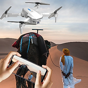 Mini Foldable Drones With Dual Camera For Adults 1080P, Foldable Drone with Carrying Case, FPV Drone With Altitude Hold, 360° Flip, Toys Gifts for Kids and Adults(Gray)