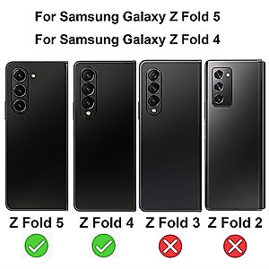 BWEDXEZ 2 Pack Outer Anti-Blue Privacy Tempered Glass For Samsung Galaxy Z Fold 5 / Z Fold 4 Front Mirror Anti-Spy Screen Protector Anti-Peeping Full Covered Film Electroplated Gradient Colorful
