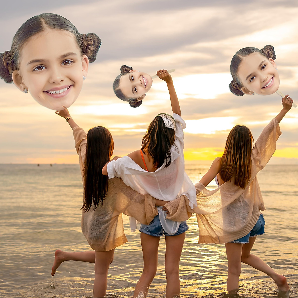 1 Pc, Custom Big Head with Your Photo | Fun Face Cardboard Cutout, Big Heads on Stick, Life Size face on a Stick | Upload Your Own Photo, Custom Cutout Big Face Stick