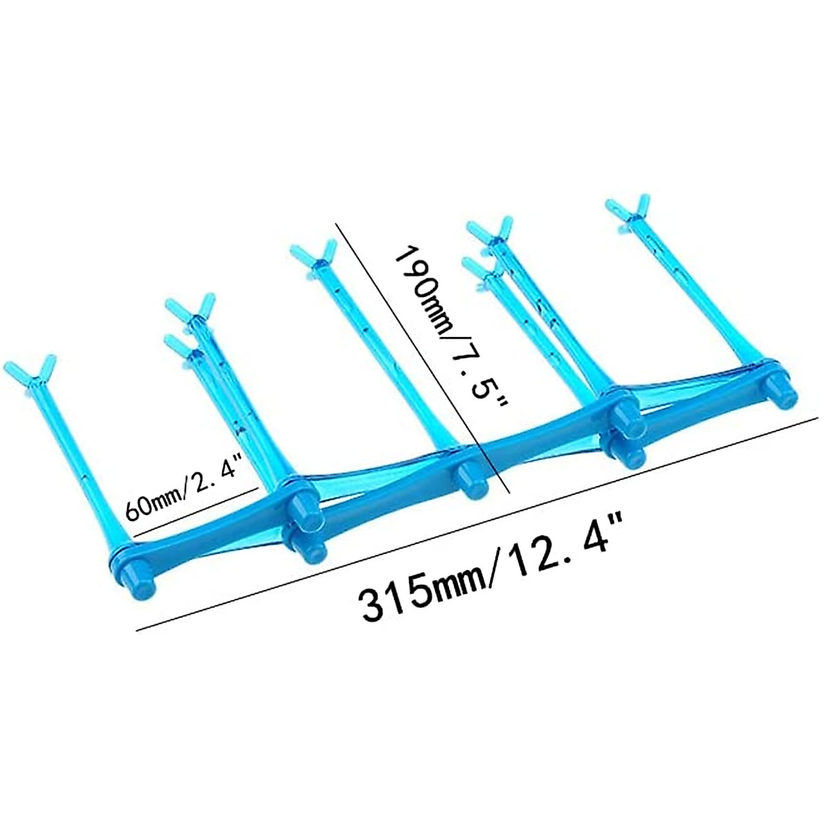 DD-life 3 Pcs Drying Holder Retractable Cup Drying Rack Drinking Glass Holder Stand Plastic Bag Dryer and Mug Tree Cup Stand Tray Holder (1Blue，1Green，1Purple