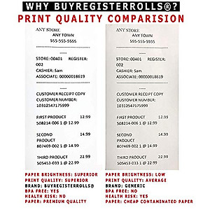 BuyRegisterRolls - (50 GSM Red Shrink Wrap) 3-1/8" x 273' (50 POS Rolls) Honeycomb Core BPA Free Premium A Grade PoS Thermal Receipt Printer Paper