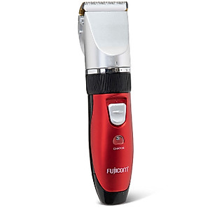 Fujicom Cordless Hair Trimmer - Men’s Grooming Kit Haircut Machine for All Hair Type - Adjustable Length Ceramic Blade - Low Noise - 4 Combs for All Hair Types Rechargeable