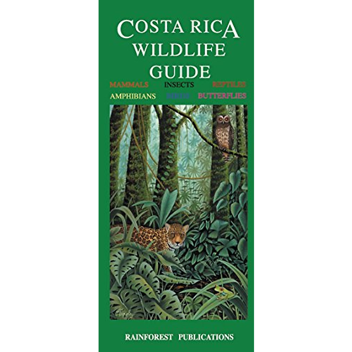 Costa Rica Wildlife Guide (Laminated Foldout Pocket Field Guide) (English and Spanish Edition)