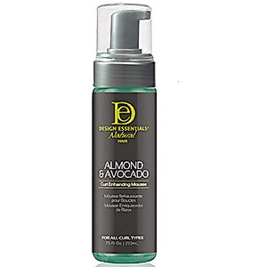 Design Essentials Curl Enhancing Hair Mousse for Curly Hair; Almond and Avocado Collection,7.5 Ounce