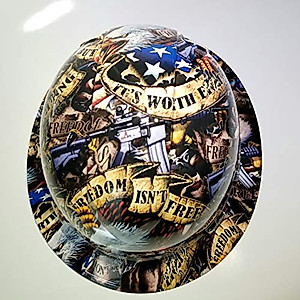 Wet Works Imaging Customized Pyramex Full Brim Freedom ISNT Free with Ratcheting Suspension Custom LIDS Crazy Sick Construction PPE