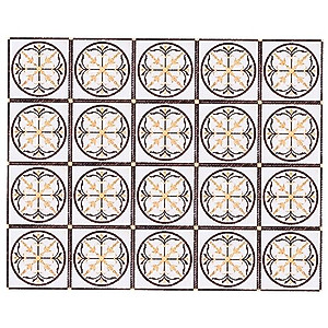 [Waterproof Tile Stickers - 20PCS Diagonal Self-Adhesive Floor Stickers for Living Room Decor - DIY Waterproof Floor Decoration Stickers]