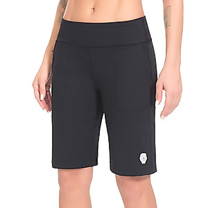PIQIDIG Running Shorts for Women High Waisted Workout Lounge Yoga Pants Black XL
