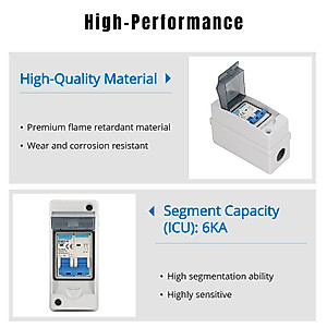 63A 1000V DC Disconnect Switch,PV DC Miniature Circuit Breaker with IP65 Waterproof Distribution Box,Solar Disconnect Switch for Solar Panels
