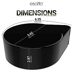 Esatto Glass Salt Rimmer 3 Tier for Margarita Tray and Cocktail, White with 2 Extra Sponge’s + 3 Pourers – Apply Salt, Sugar, and Lime Juice for Better Drinks and Efficient Drink Preparation
