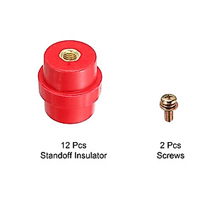 PATIKIL Insulator 12pcs SM35 High-Strength Polyester Standoff Insulators with M8 Screws for Power Distribution Cabinet