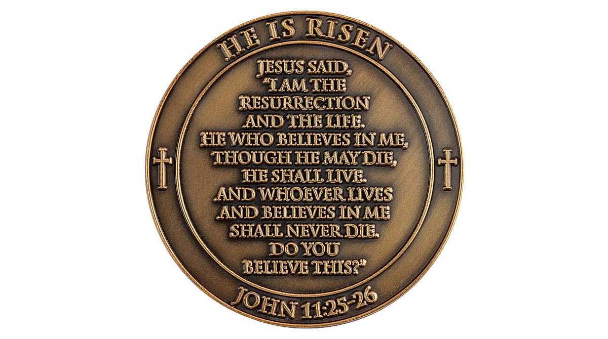 Easter Resurrection Coin - He Is Risen, Bulk Pack of 3
