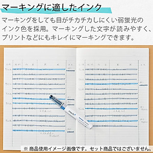 Kokuyo Mark+ Two Colors Highlighter of Similar Shades, 5-Pack of Pink, Blue, Green, Purple, and Yellow, Japan Import (PM-MT100-5S)