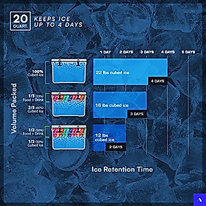 Arctic Zone Titan Deep Freeze 20Q Premium Ice Chest Roto Cooler with Microban Antimicrobial Protection, Gray