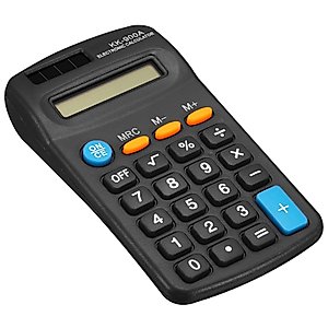 PATIKIL Basic Calculator, 8 Digit LCD Display Calculator 4 Function Small Desktop Calculator Battery Powered Handheld Calculator for Home Office, Black