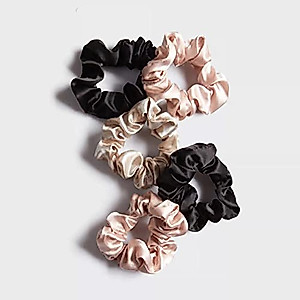 Kitsch Satin Hair Scrunchies for Women - Softer Than Silk Scrunchies for Hair | Satin Scrunchies for Girls & Stylish Satin Hair Ties for Women | Cute Satin Hair Scrunchie for Styling, 5 pack (Assorted)