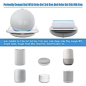 Universal Wall Mount Holder,Small Wall Shelf,Wall Mount Shelves for Echo Dot 5th / 4th Gen & 3rd Gen and Google Home & Nest WiFi,with Cord Management,Small Space Solutions for Anything Up to 10lbs