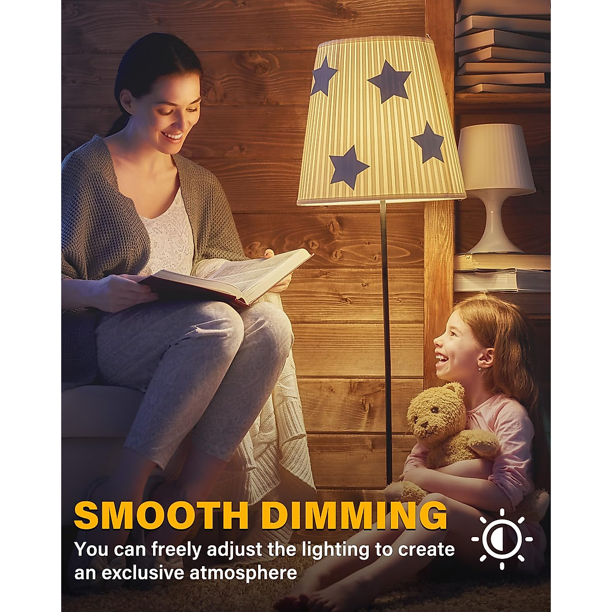 TobeBright A19 Vintage LED Edison Light Bulbs, 4W Equivalent 40W LED Bulbs, 2200K Amber Warm Light Bulbs, E26 Medium Base Spiral Filament Dimmable Light Bulbs for Bedroom Living Room Home, 2-Pack