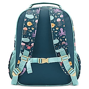Simple Modern Toddler Backpack for School Girls | Kindergarten Elementary Kids Backpack | Fletcher Collection | Kids - Medium (15" tall) | Under the Sea