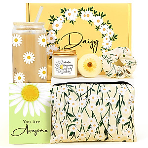 Daisy Gifts for Women, Gifts Baskets for Women, Cute Unique Birthday Gifts for Women Best Friend, Inspirational Gifts for Women, Gifts for Women Her Teen Girl Sister Friendship, Daisy Themed Gifts