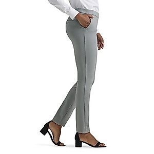 Lee Women's Ultra Lux Comfort Any Wear Slim Ankle Pant Dover Gray 10 Short