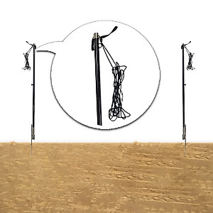 BannerBuzz EZ Post Banner Stand for 10' W X 4' H Banner, Outdoor Advertising Stand with Carrying Bag (Hardware only)