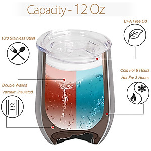 DDDDXO Golden Girls Wine Tumbler, Golden Girls Merchandise, Golden Girls TV Show Gifts, Birthday Gifts for Golden Girls Fans, 12 OZ Stainless Steel Stemless Wine Tumbler with Lid (White)