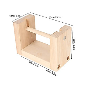 Emoshayoga Yarn Ball Holder, Widely Used Crochet Yarn Holder Solidwood Easy Assembly Rotatable Sturdy Durable for Sewing