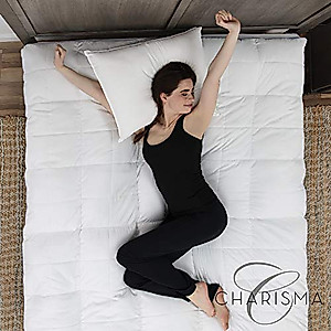 Charisma Luxury - Colchón de espuma viscoelástica de 3,5 pulgadas y fibra de gel, color blanco