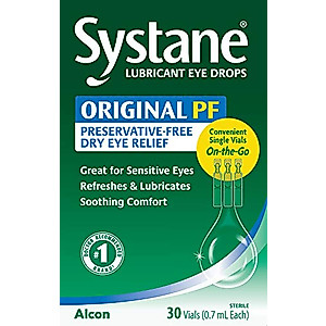 Systane Long Lasting Lubricant Eye Drops Vials Eye Drops, 30 Count (Pack of 1)