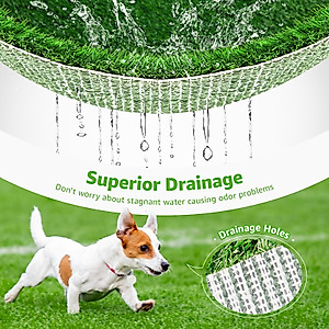 Artificial Grass Pad 59"x 39.4" 1 Pack, Washable Dog Grass Pee Pads Indoor Outdoor Potty Training Replacement Turf Mat for Puppy, Reusable Realistic Fake Grass Patch for Dogs