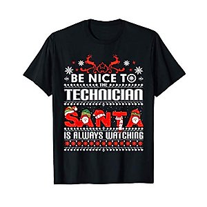 Technician Ugly Christmas Sweater Gift Funny Technicians T-Shirt