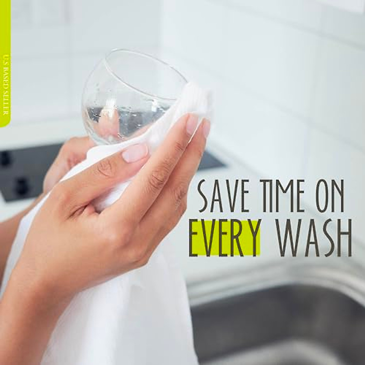 Glass Cleaning Brush, 3 Brush Glass Washer – Triple Glass Rinser, Cup Washer Brush, Glass Brushes for Washing Glasses