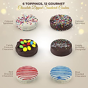 Chocolate Cookies Birthday Gift Basket for Men and Women - Gourmet Chocolate Happy Birthday treats for Food Gifts, Chocolate Gift Box by Empire Delights, 12 Count