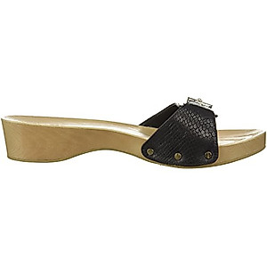 Dr. Scholl's Shoes Women's Classic Slide Sandal, Black Snake Print, 8 M US