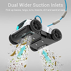 AIPER Robotic Pool Cleaner, Pool Vacuum for Above Ground Pools up to 33 Feet, Automatic Pool Vacuum with Dual-Drive Motors - Lightweight and Easy to Clean - Orca 800…