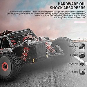 GoolRC WLtoys 124016 V2 RC Car, 1:12 Scale Remote Control Car, 4WD 75km/h High Speed Racing Car, 2.4GHz All Terrain Off Road RC Truck RTR with Brushless Motor and Metal Chassis for Kids Adults