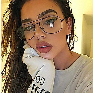 Dollger Classic Glasses Clear Lens Non Prescription Metal Frame Eyewear Men Women Black