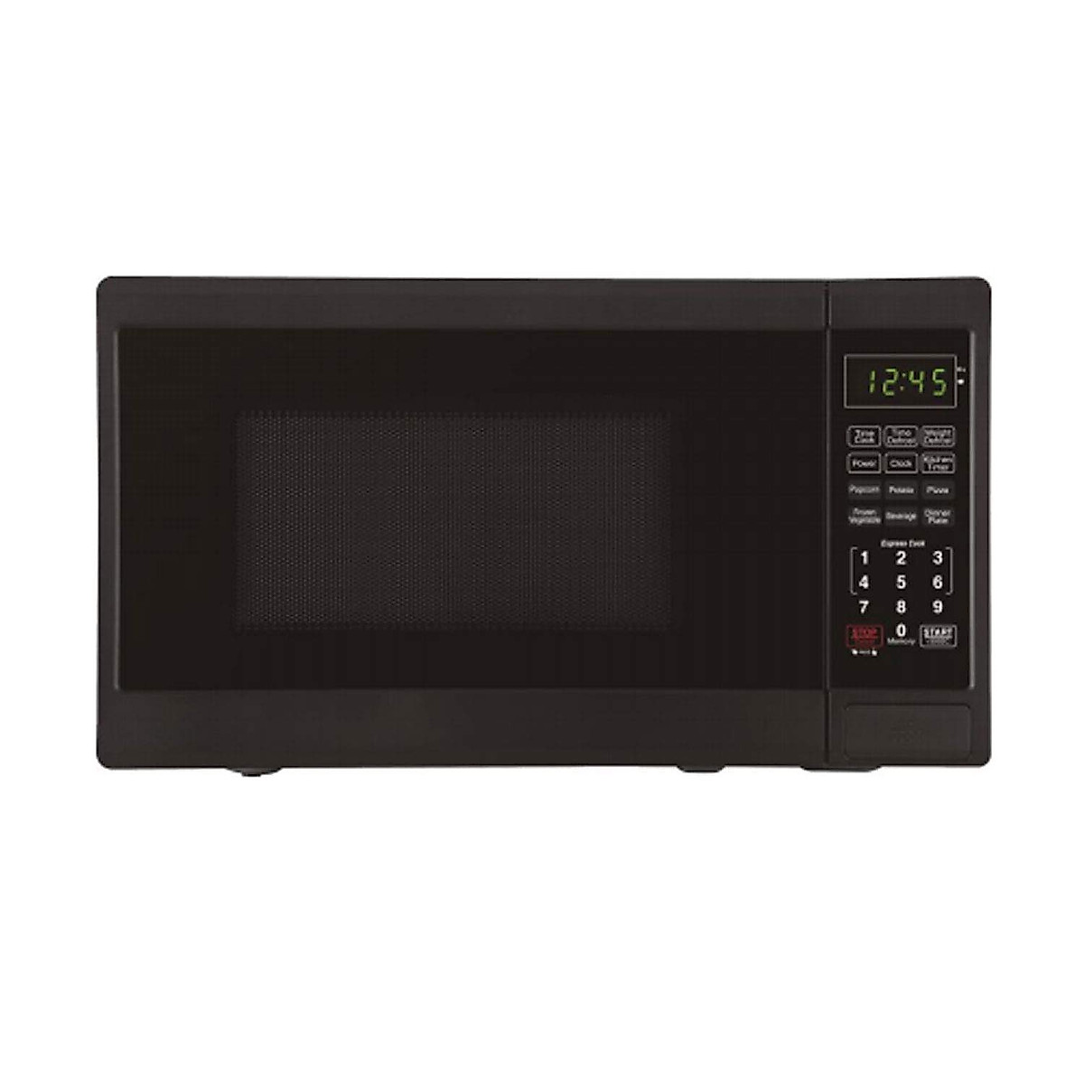 Black+Decker 700 Watt Compact LED Display Countertop Small Microwave Oven with 10 Inch Turntable and 6 Preset Menu Buttons, Matte Black