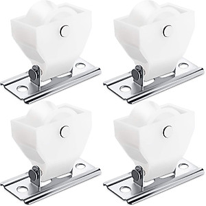 Jetec 4 Pieces Roman Shade Cord Pulley Small Plastic Cord Lock for Roman Pleated and Australian Shades