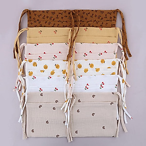 Eforcase Baby Crib Organizer Cot Caddy Bed Storage Bag 2 Pockets Hanging Diaper Nursery Organizer Bed Hanging Organizer Bag