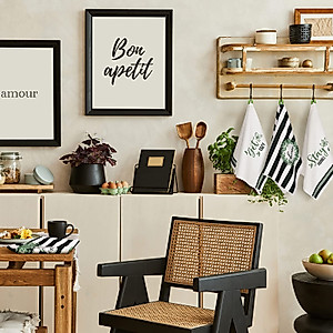 Kajaia Set of 4 Eucalyptus Leaves Kitchen Towels Decorative Dish Towels 16 x 24 Inch Green Kitchen Towels Hand Towels Absorbent Drying Tea Towels for Kitchen Decor