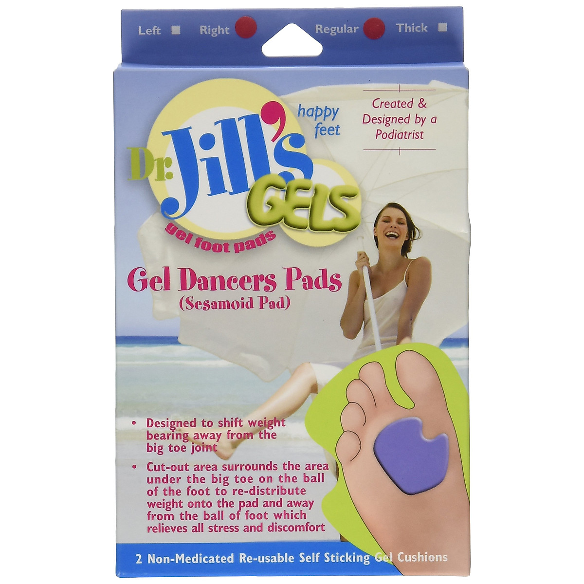 Dr. Jill's Gel Dancer's Pads (Right Foot)