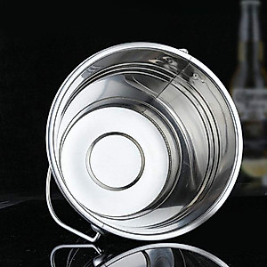 DOITOOL Stainless Steel Ice Bucket Small Metal Buckets Champagne Wine Bucket Small Pails with Handles for Party Favors Candy Centerpieces Bar Supplies Without Borneol